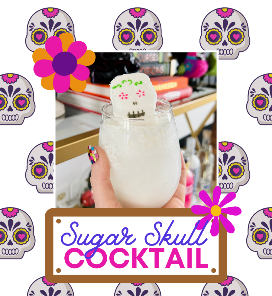 Halloween Cocktail Recipe Sugar Skull Style Duplicated